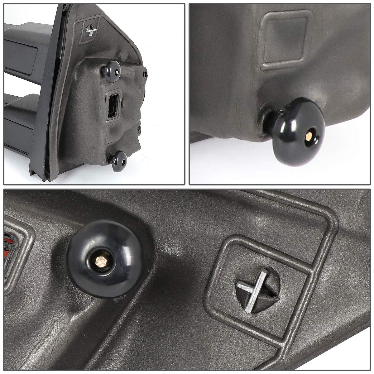 DNA Motoring TWM-058-T888-BK-CL Powered+Heated w/LED Turn Signal+Puddle Light Left+Right Side Towing Mirrors Replacement Compatible With 15-18 F-150 with 22-Pin Plug