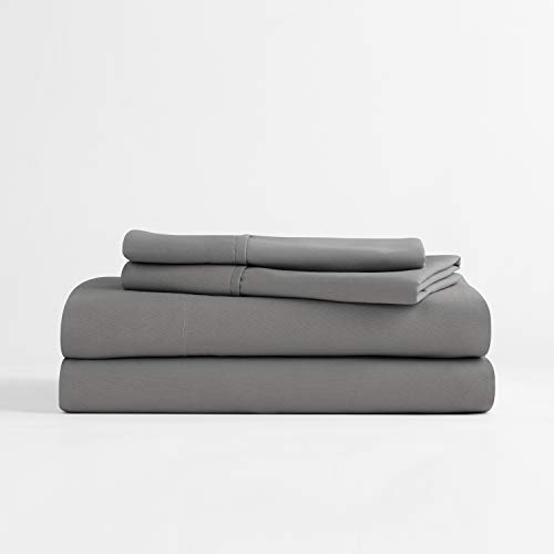 Sleep Restoration Luxury Bed Sheets with All-Natural Pure Aloe Vera Treatment - Eco-Friendly, 4-Piece Sheet Set Infused with Soothing and Moisturizing Aloe Vera - Full – Gray