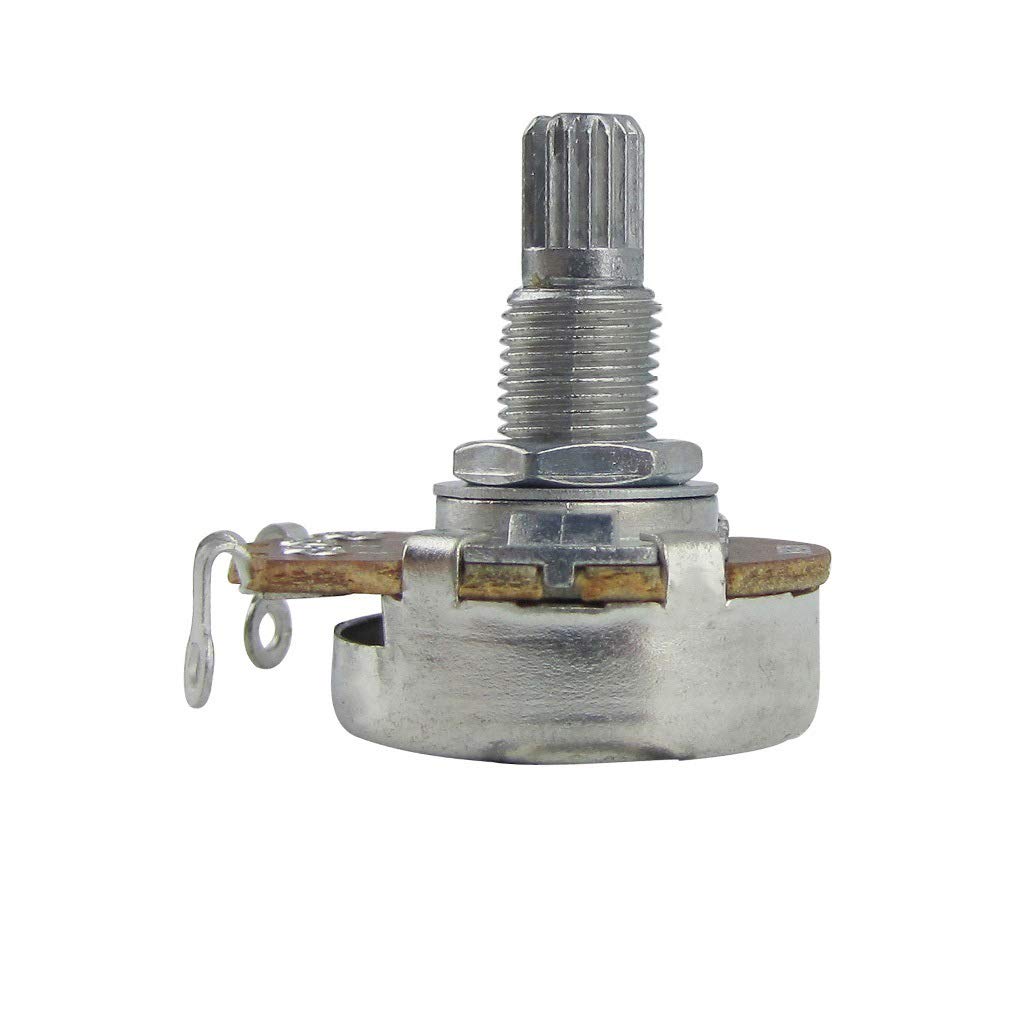 FLEOR 2pcs Full Size Guitar Volume Pot 18mm Shaft Audio Taper Guitar Potentiometer A500K
