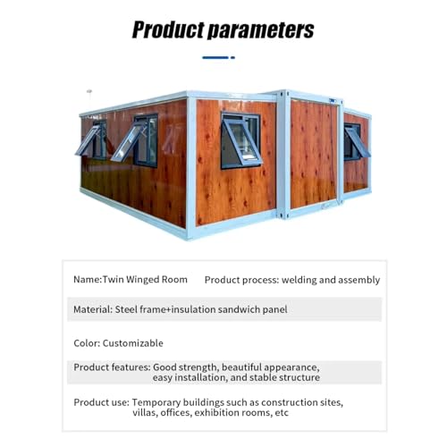 Mobile Folding Expandable Container House 3 in 1 Foldable prefabricated Home Two Room one Hall