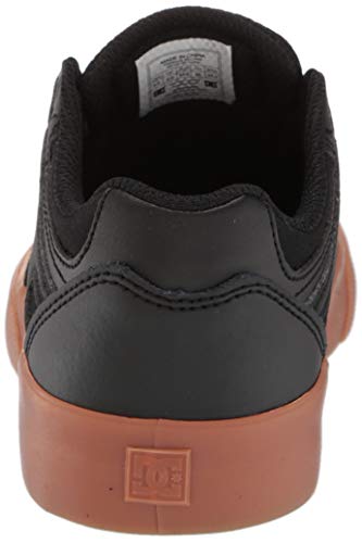 DC Boys' Kalis Vulc Skate Shoe, Black/Gum 5 medium US