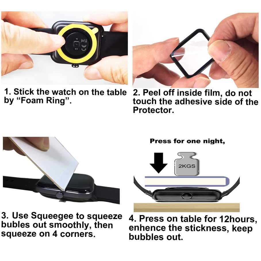 smaate 3D Screen Protector for i13, Compatible with Luoba i13 1.69β and TOZDTO BOFIDAR KAKTIN I13 1.7β Smartwatch, 3-Pack