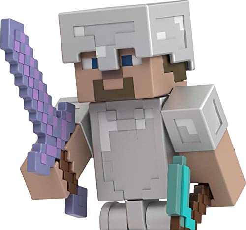 Mattel Minecraft Toys | Story Pack with 4 Action Figures and Accessories | Cave Conflict with Steve and Skeleton | Collectible Gift for Kids (Amazon Exclusive)