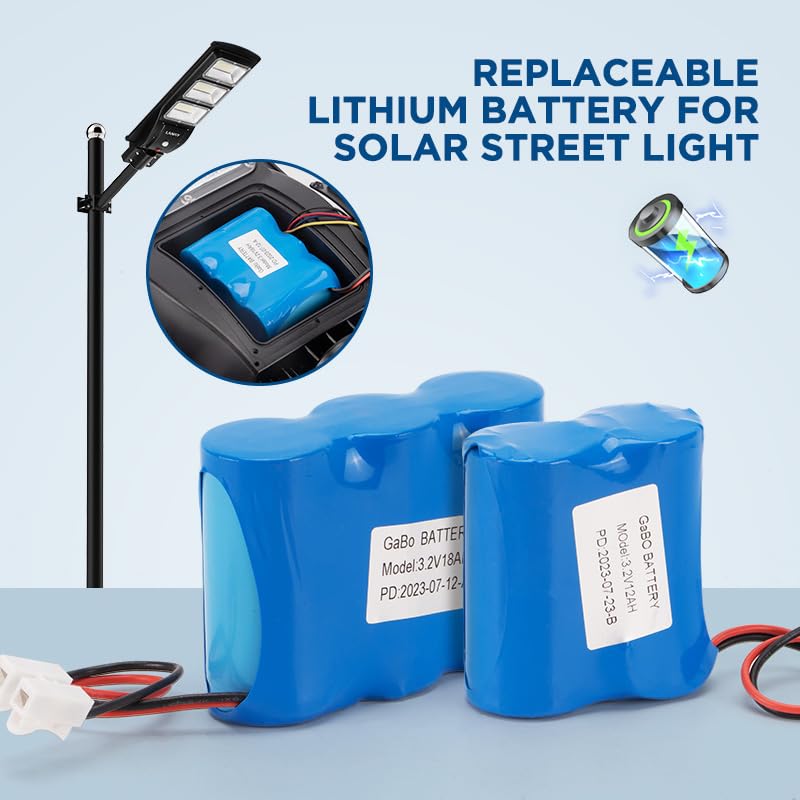 Ni Battery Pack 3.2V 12000mAh Replacement for solar street light Emergency Light