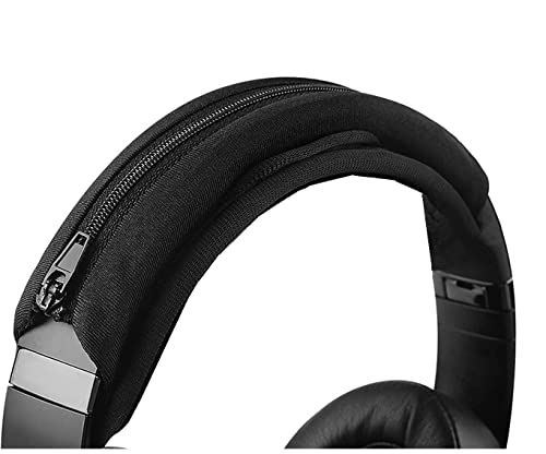 VEKEFF Headband Pad Set Headband Protector with Zipper Compatible with Skullcandy Bose B JBL ATH Hyperx Headphones (Fabric Black)