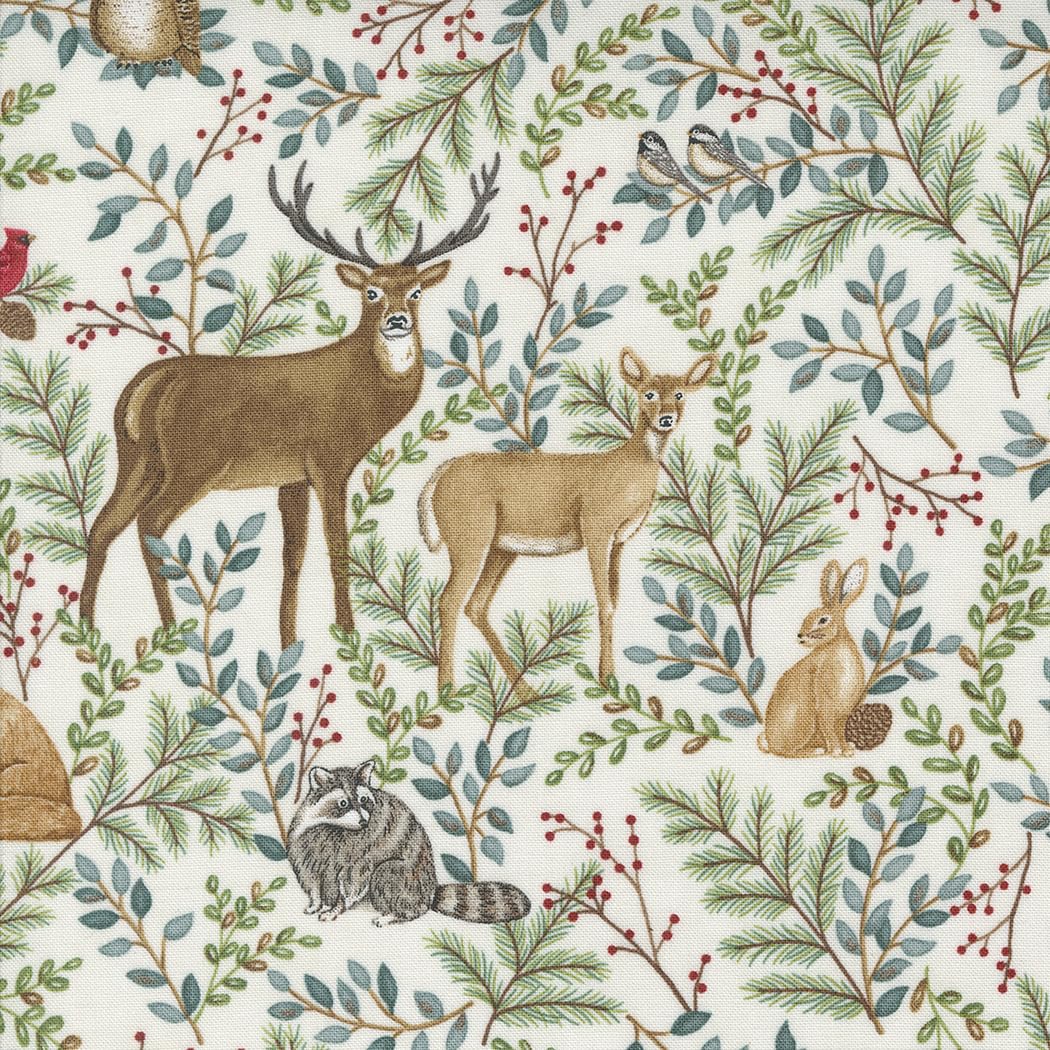 Moda Woodland Winter Main 56090-11 Snowy White Fabric by The Yard