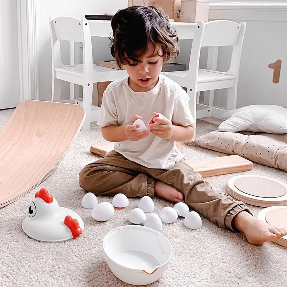 Egg Toy Set Matching Eggs for Toddlers 1-3 – x6 Toy Eggs Play Eggs That Crack Open | Great Montessori Easter Gift