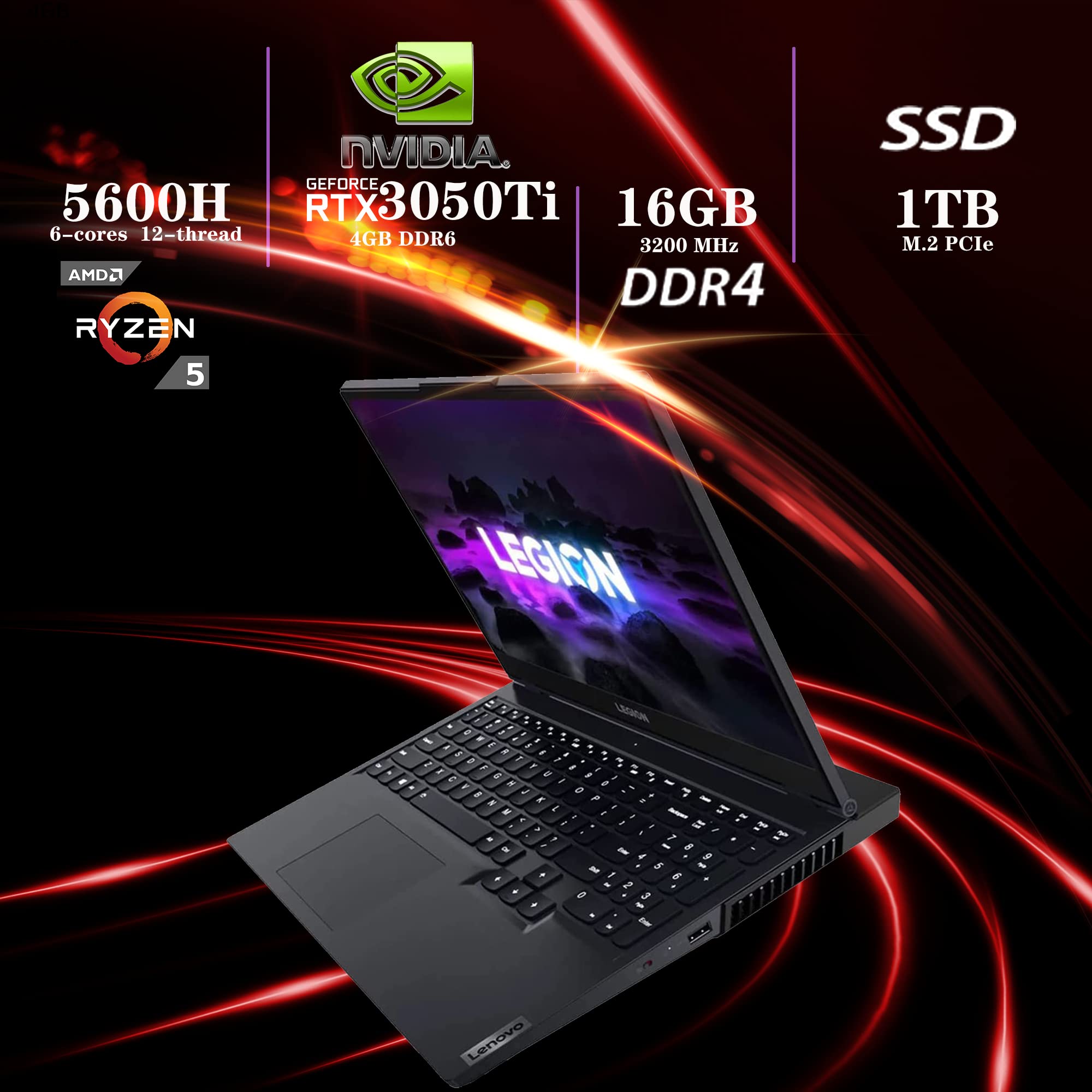 Lenovo IdeaPad 1 Student Laptop, 15.6-inch Display, AMD Dual-Core Processor, Windows 11 Pro, 4GB RAM, 384GB Storage(128GB SSD + 256GB Micro SD Card), Wi-Fi 6, Webcam, Bluetooth, SD Card Reader, Grey