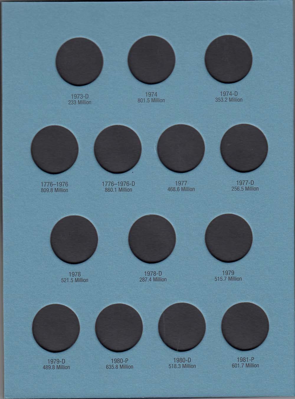 Whitman US Washington Quarter Coin Folder 1965 - 1987 #9040