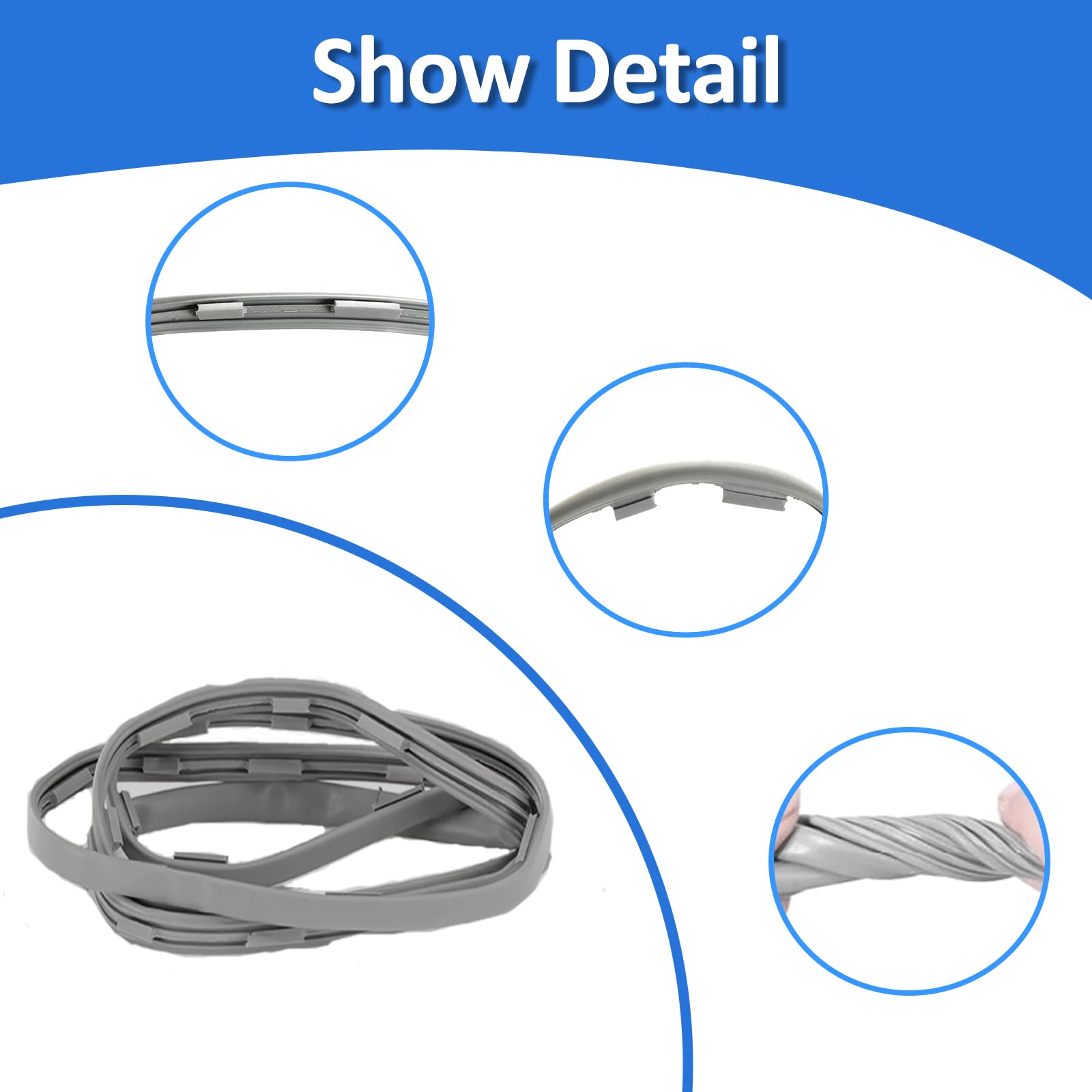 DC62-00344A Dryer Front Panel Air Seal Compatible with Samsung Dryer Door Air Seal,Replacement For 3992255 AP5916629 PS4276050 EAP4276050
