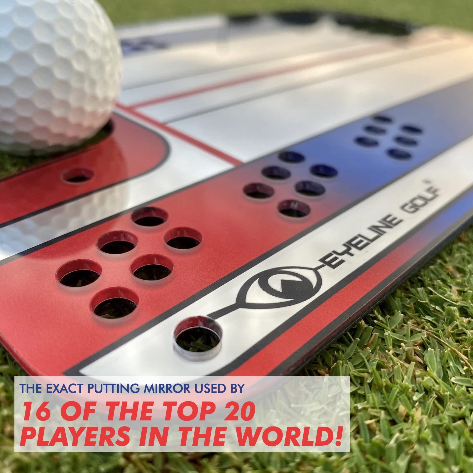 EyeLine Golf Patented Putting Mirror Training Aid - Portable Putting Trainer for Games Drills, As seen on PGA Tour, Made in USA, Use Outdoors or Indoors