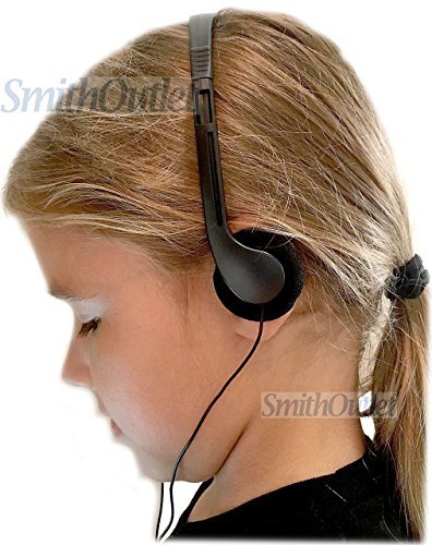SmithOutlet 40 Pack Student Headphones in Bulk | Model SG-ID-08-40 | Wired 3.5 MM Jack Connectivity | for School, Classroom, Student Testing, Library, Computer Labs