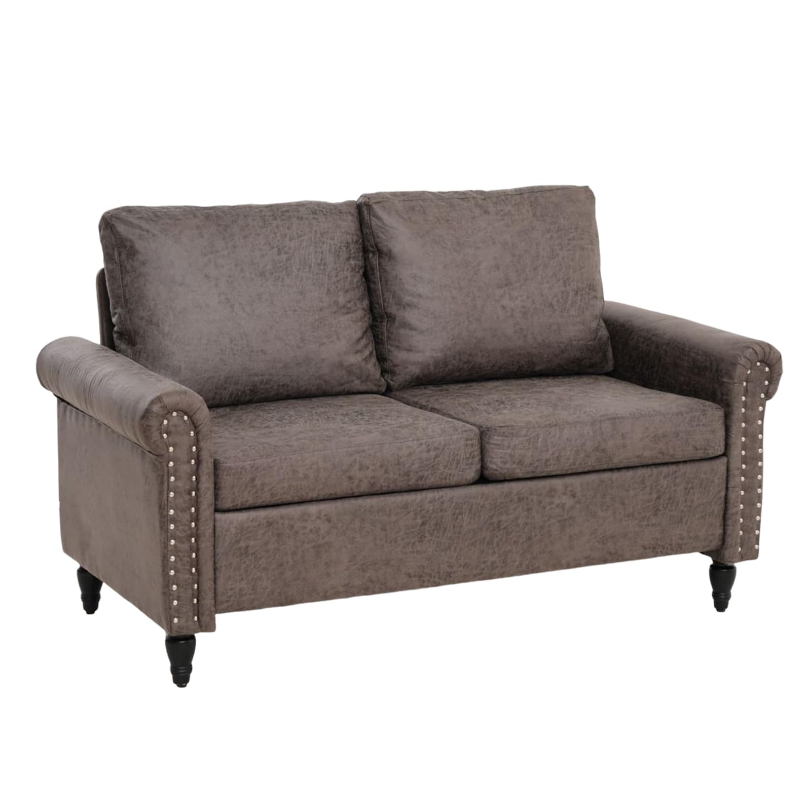 J.C.UP 57’’ Loveseat Sofa Couch,Love Seat for Small Spaces, Upholstered 2 Seat Sofa Couches, Small Sofas with Solid Wood Legs Suitable for Living Room, Bedroom, Apartment