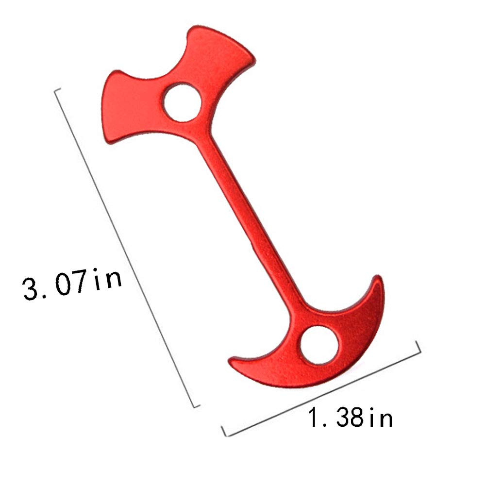 DDfishing 16 Pieces Camping Tent Stakes Nail Board Gap Deck Nail Camping Windproof Rope Camp Anchor Bolt Adjustment Buckle Fish Bone-Shape