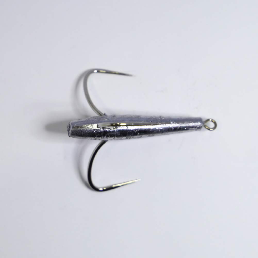 DDfishing Anchoring Fish Treble Hooks Heavy Duty Snagging Sharp Lead Head Hook for Reservoir Pond Baits Tackle Fishing Rigging 4 Pieces (55)