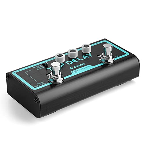 Donner Tap Delay Guitar Effect Pedal, 3 Delay Modes Digital Reverse Analogue Delay with Tap Tempo Control