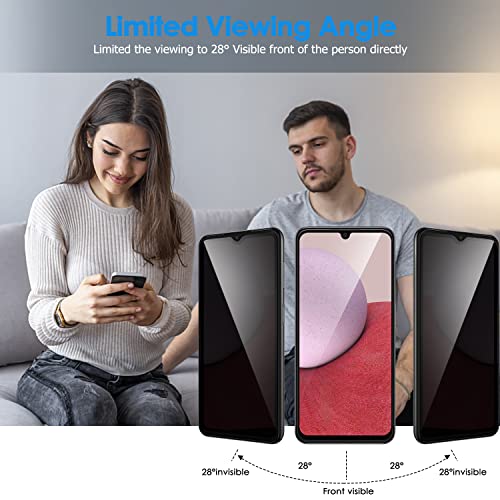LYWHL [2 Pack for Samsung Galaxy A14 5G Privacy Screen Protector, Anti Spy Tempered Glass 9H Hardness Protective Film for Galaxy A14 6.6β, Anti Scratch Case Friendly Bubble Free Easy Install - Black