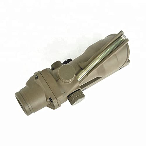 E-Tactical 4x32 Scope Tan Green Chevron Glass Fiber Scope Glass Etched Reticle Real Fiber Optics Optical Scope