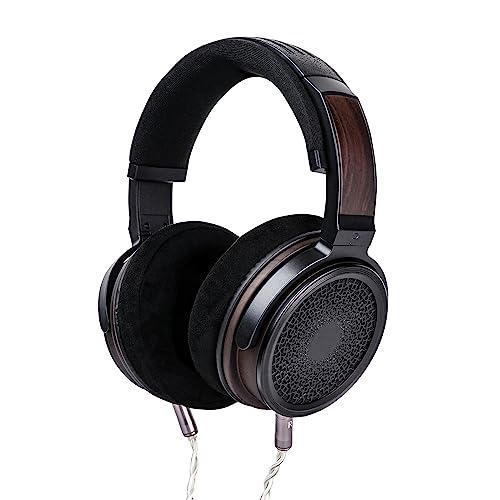 Linsoul HarmonicDyne Zeus Elite Wired Over-Ear Headphone, Flagship 50mm Suspension Diaphragm Open Back Headset, with 2 Custom IEM Cable for Audiophile Musician (Zeus Elite)