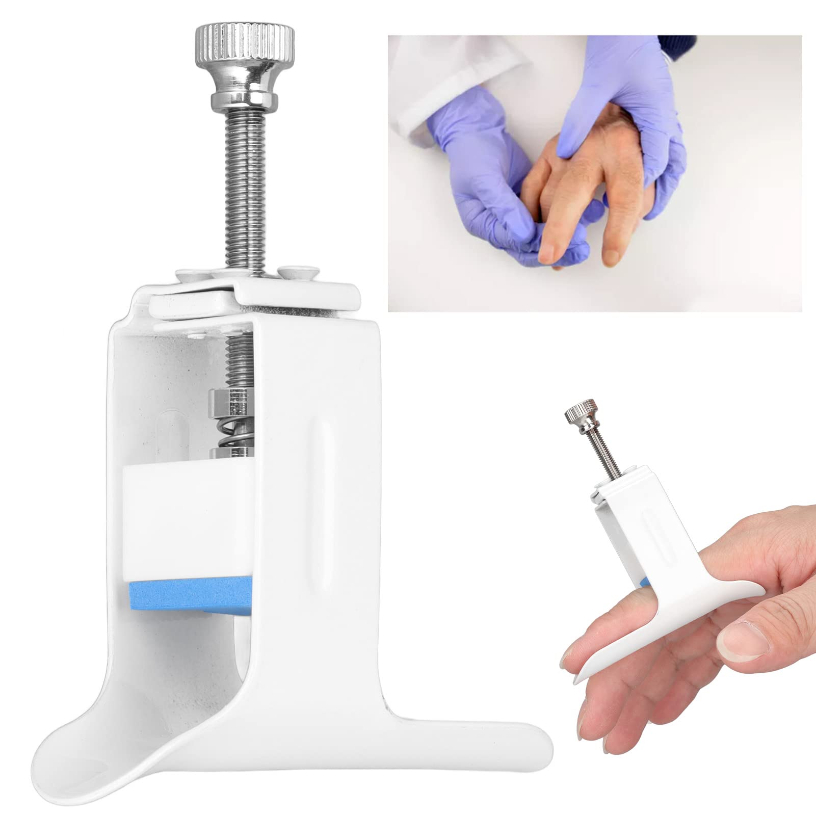 Finger Splints, Finger Straightener Adjustable Hand Injury Finger Joint Extension Splint Finger Pressing Device to Correct Finger Flexion Finger Rehabilitation Machine for Correcting Finger Flexion