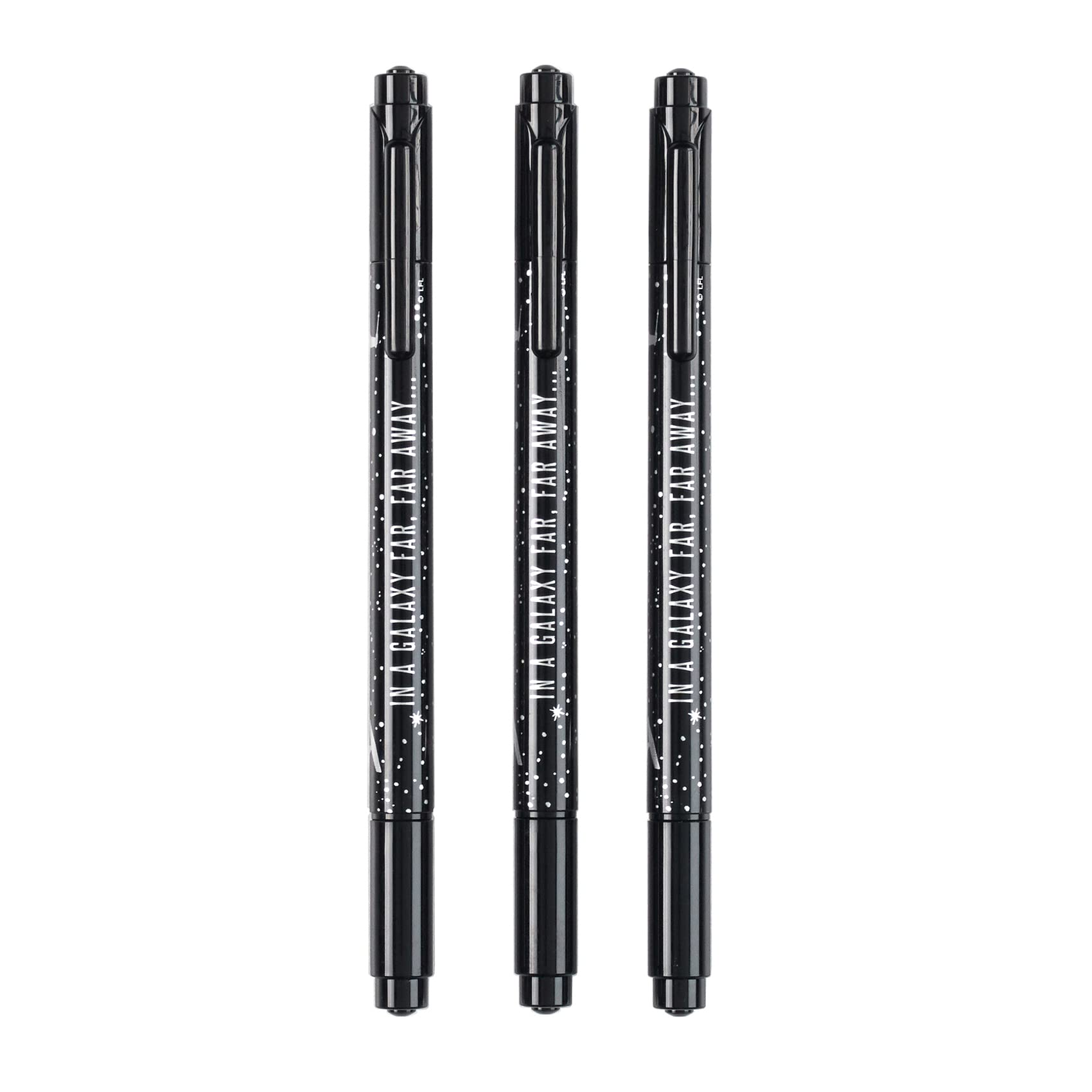 Erin Condren 3-Pack Dual-Tip Marker Set - All Black Ink. Star Wars Collection. Fine Tip and Medium Tip. Writing and Drawing Markers For Every Day Use