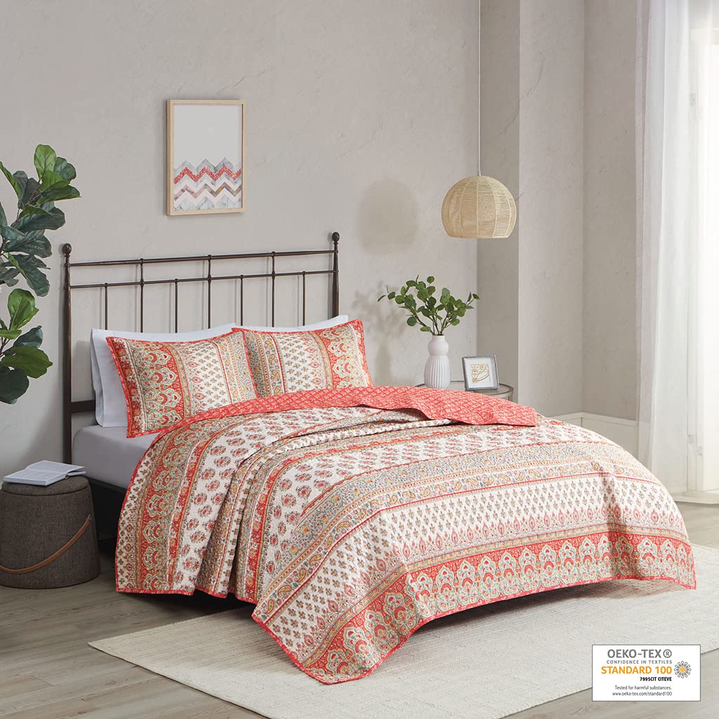 Eloise Cotton Reversible Coverlet Set Queen