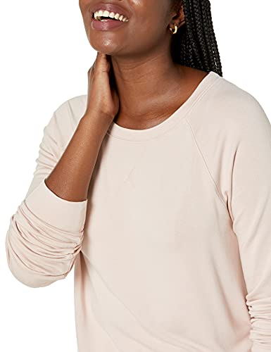 Daily Ritual Women's Supersoft Terry Relaxed-Fit Long-Sleeve Raglan Sweatshirt, Rose, Small