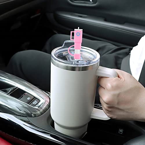 Mojoker 6PCS Straw Cover for Stanley Cup, Silicone Straw Covers Cap for Stanley Cup 40 oz, Straw Topper with 30 Oz Tumbler, Mini 10mm for Stanley Cup Straw Cover for Tumblers