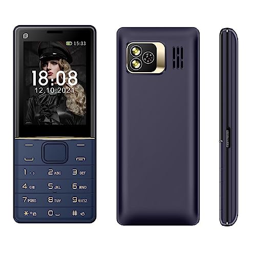 S475 2G Senior Cellphone, Unlocked Cellphone for Seniors, 2.4in Screen, 3 SIM Cards, Long Standby, Clear Sound, SOS Function, Multiple Functions, Easy to Use (US Plug 100-240V)