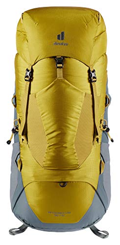 DEUTER Unisex โ Adult's Aircontact Lite 50+10 Trekking Backpack, Turmeric-Teal, 60 L