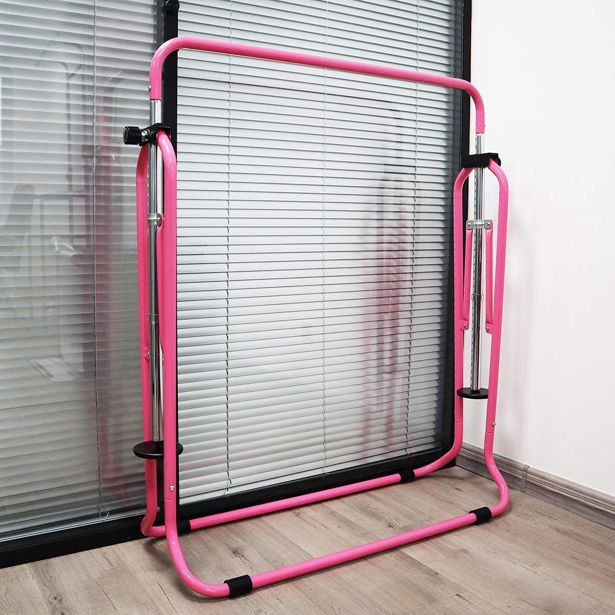 DOBESTS Gymnastics Bars for Home Gymnastic Equipment for Kids Adjustable Junior Training Uneven Bar for 3-7 Years Old Pink