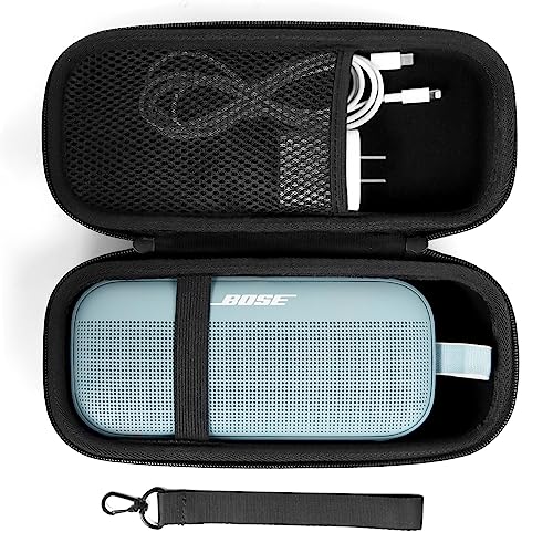 SnawikiBag Hard Travel Carrying Case for Bose SoundLink Flex Speaker, Waterproof and Drop-Proof, Easily Portable, Box Only (Black)…