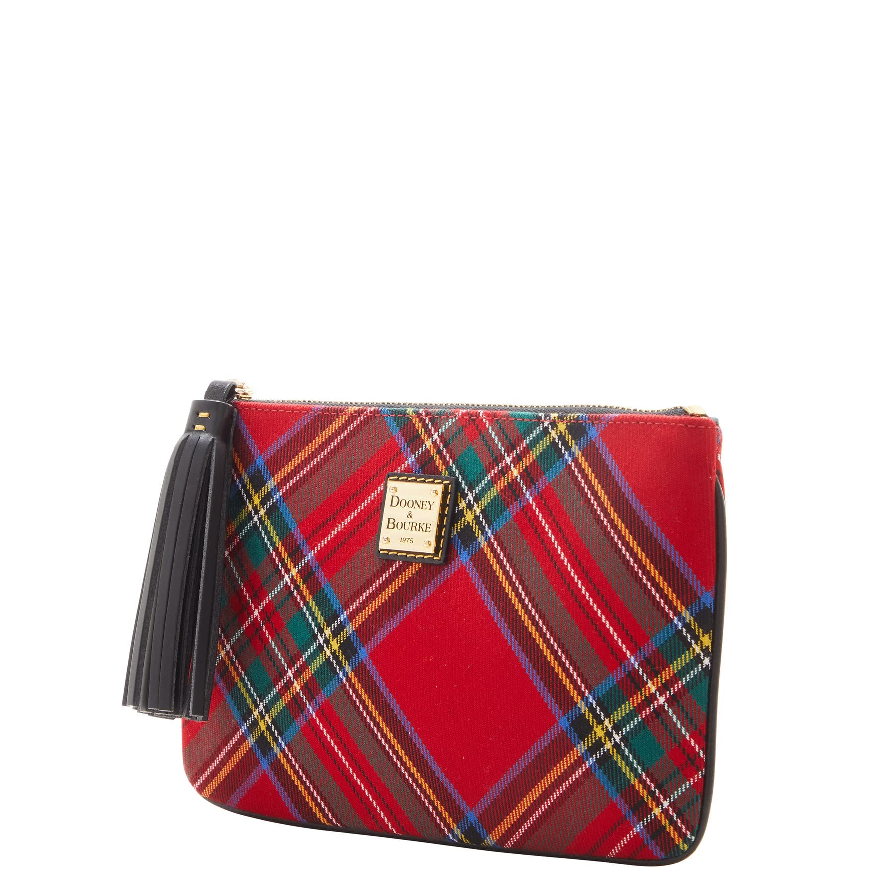 Dooney & Bourke Handbag, Tartan Carrington Pouch Clutch - Red