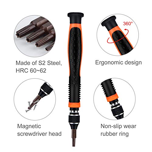 Sainwora PS4/PS5/XBOX Cleaning Repair Kit with PH00 PH0 and T6H T8H T9H T10H Torx Security Screwdriver for Playstation 4 Series Console and Controller Cleaning and Repair