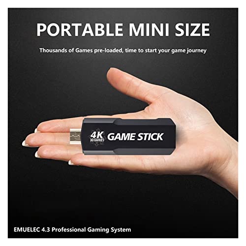 Gift Plug & Play Children Games Consoles 128G/64G/32G 4K Game Stick Retro Video Games Console Wireless Controller Built in 40000 Games for PS1 boy Gift (Color : 32G 3.5K Games, Size : 1)