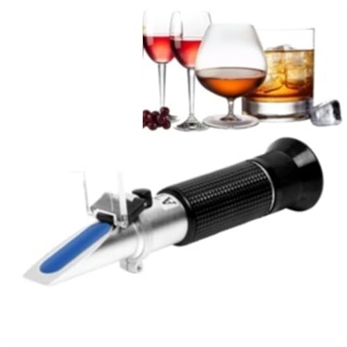 KYKYK Refractometer, Handheld 0-80% Alcohol Refractometer for Spirits Household Liquor Brewing Refractometer Alcohol Concentration Detector for Fruit, Homebrewing, Juice, Vegetables