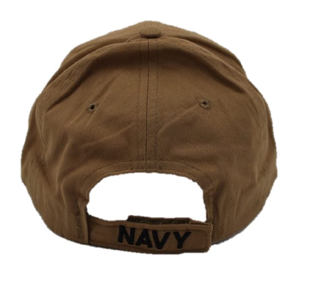 EAGLE CREST Chief Petty Officer Retired U.S. Navy Anchor Coyote Brown Baseball Cap, One Size