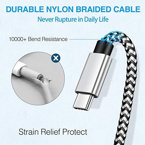 DEEGO PS5 Controller Charger Cable, 2 Pack 15ft Extra Long USB C Cable, Nylon Braided USB A to USB C Data Sync Charging Cord Compatible with Xbox Series X/S Controller, PS5 Dualsense Controller