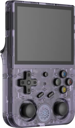RG353V Retro Handheld Game Console - Dual OS Android 11 and Linux - 64Gb TF Card Pre-Installed with 4452 Games - Handheld Emulator 3.5 IPS Screen 3200 Mah Battery. Plug & Play Video Games (RG353V-Purple)