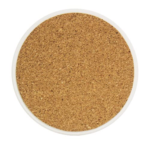 Lucky Clover Shamrocks Drink Coaster with Cork Base, Patrick Day Round Moisture Absorbent Coasters Set Tabletop Protection Home Decor