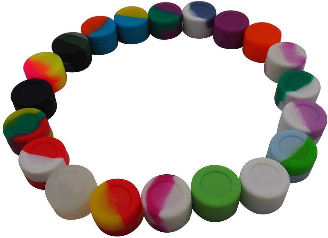 Gentcy Silicone 3ml Lots Silicone Container Box 18 colors 1000pcs