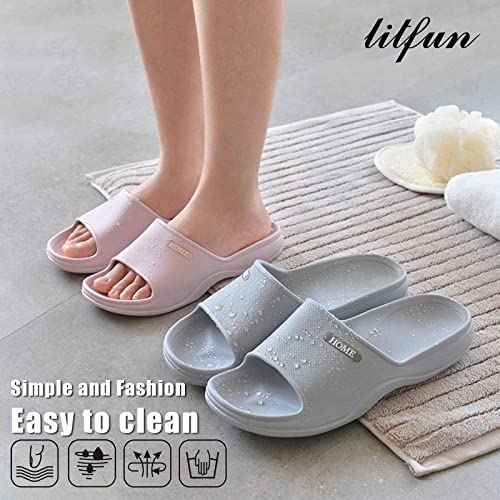 Soft Sandals Slides for Women Men Lightweight Beach Pool Shower Shoes Bathroom Slippers, Pink