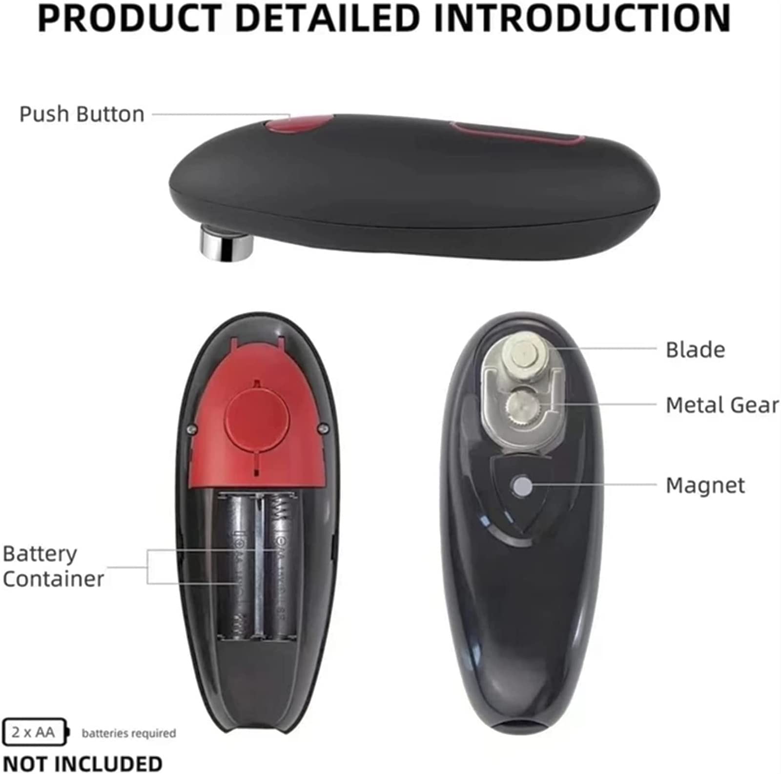 Electric Can Opener For Kitchen,Automatic Can Opener Smooth Edge,One Touch Electric Can Opener Fits All Size Can,Automatic Can Opener For Seniors, Arthritis, And Chefs,Kitchen Gadgets Gift