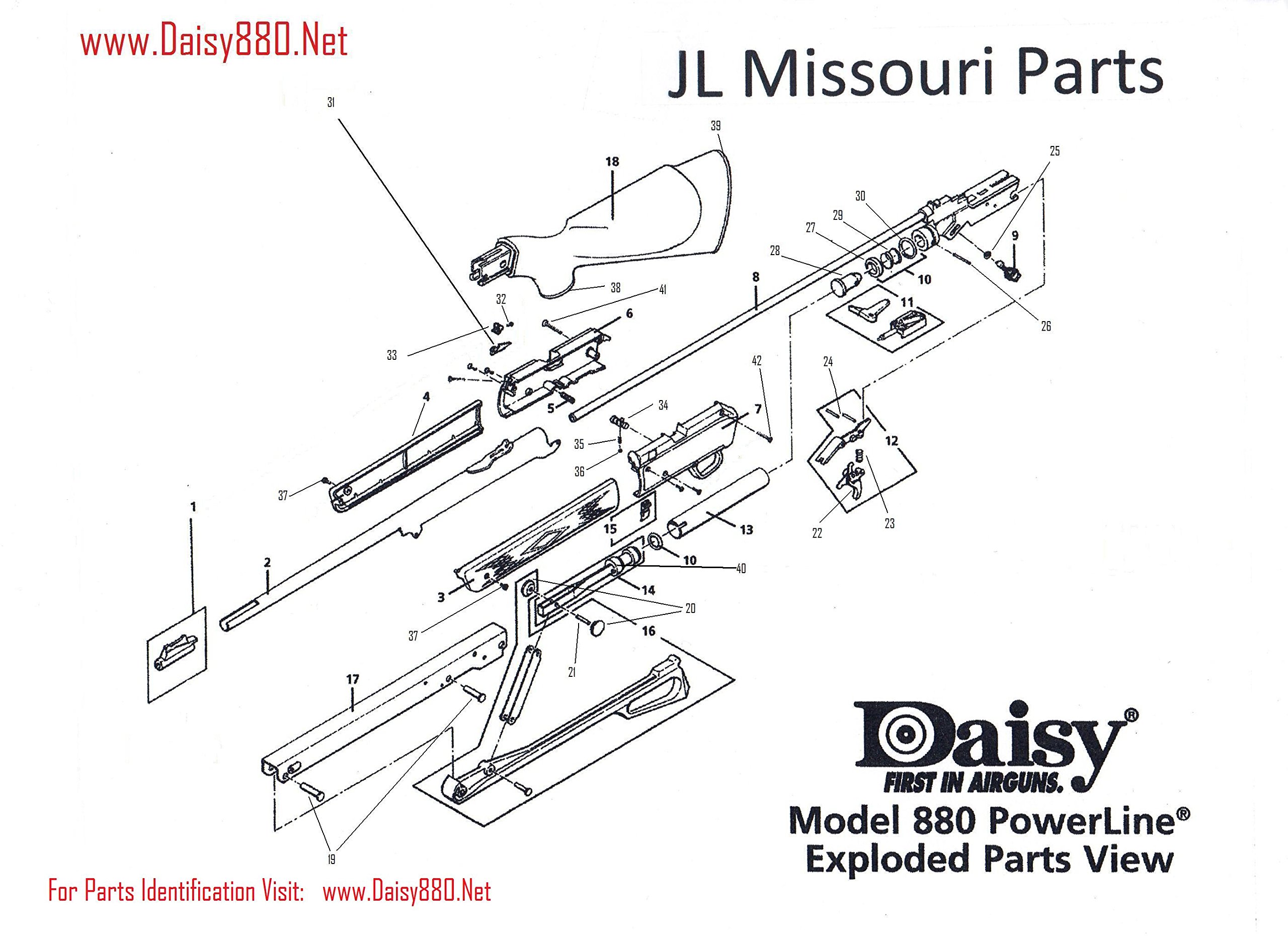 Daisy Powerline 880/881/7880/922/817/822/977 Pump Piston Assembly Complete Gun Bb Air Rifle New