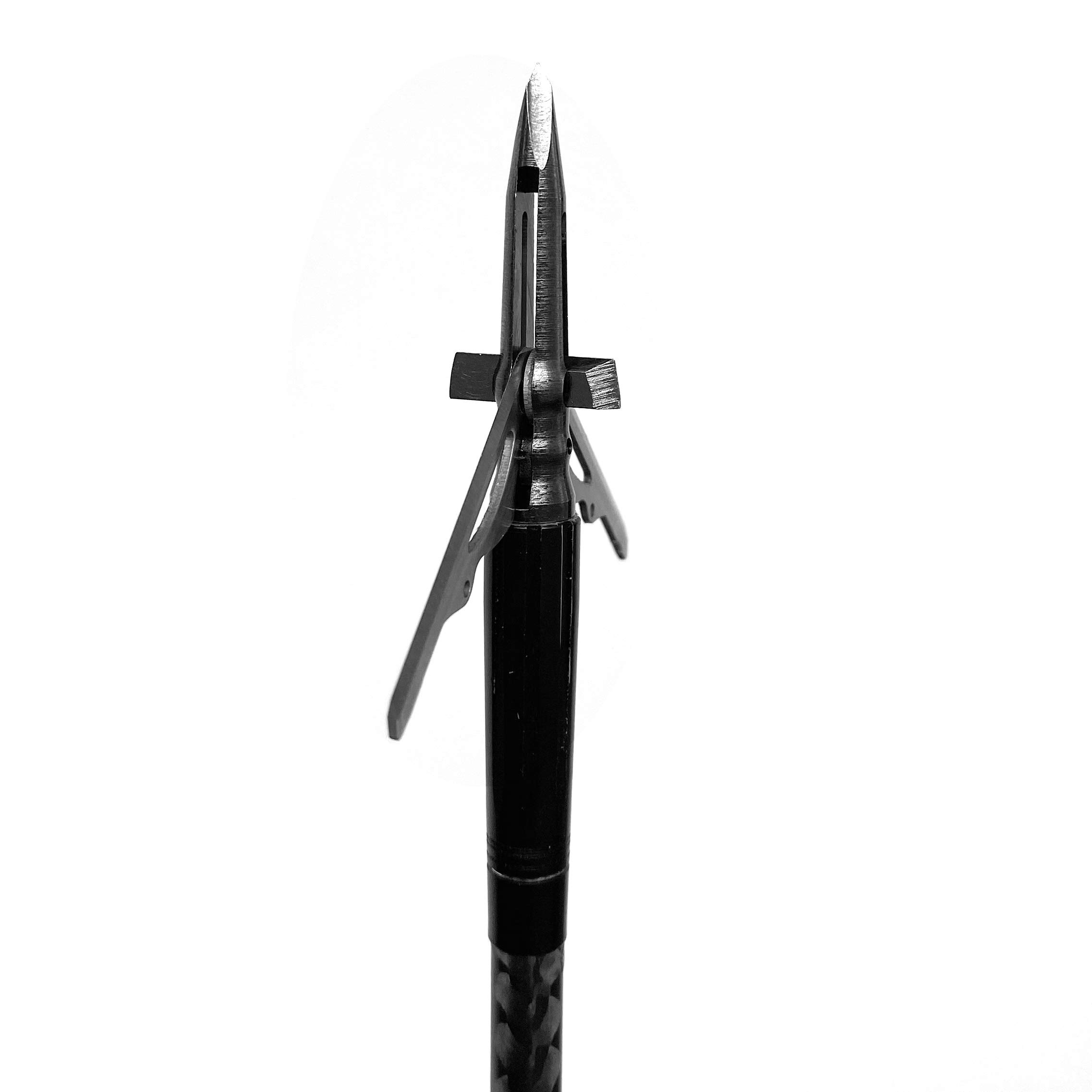 DEEPOWER 4-Pack Mechanical Broadhead 100grain 2 Blade Hunting Broadhead 2"+1/2" Cutting Carbon Steel 4 Blades Archery Broadhead for Crossbow and Compound Bow