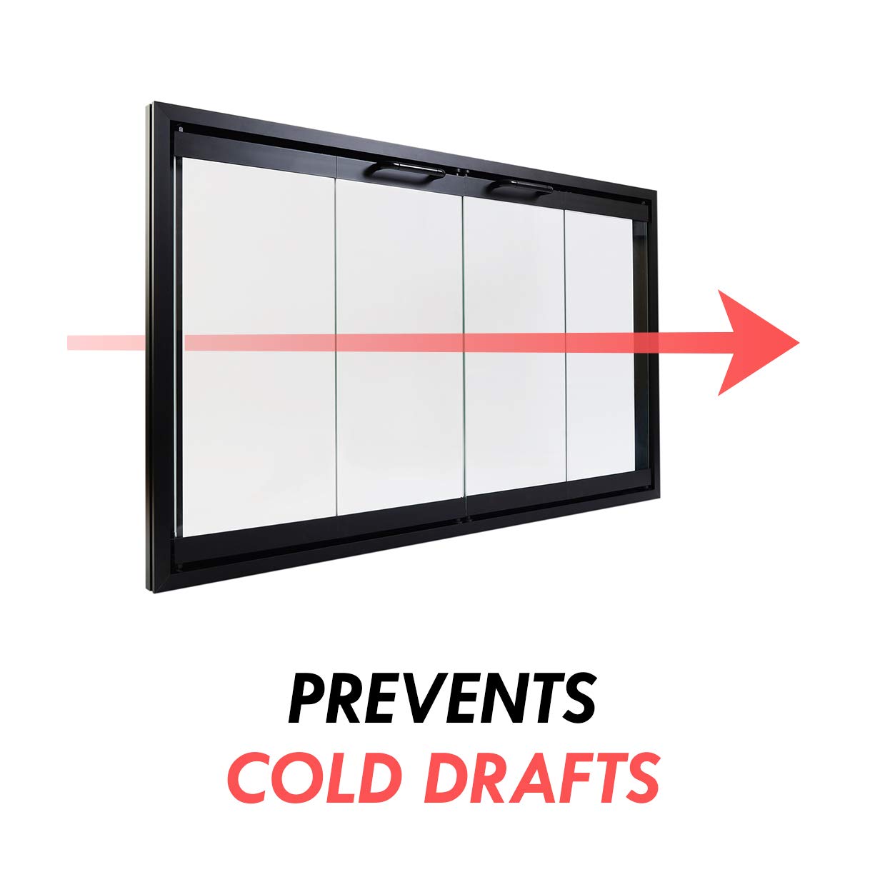 Temco Prefab Fireplace Door | Frame Included | Easy to Install | Fits ONLY Models: TFC42-3, TFC42-4, TLC42-3, TLC42-3I, TLC42-4, TLC42-4I