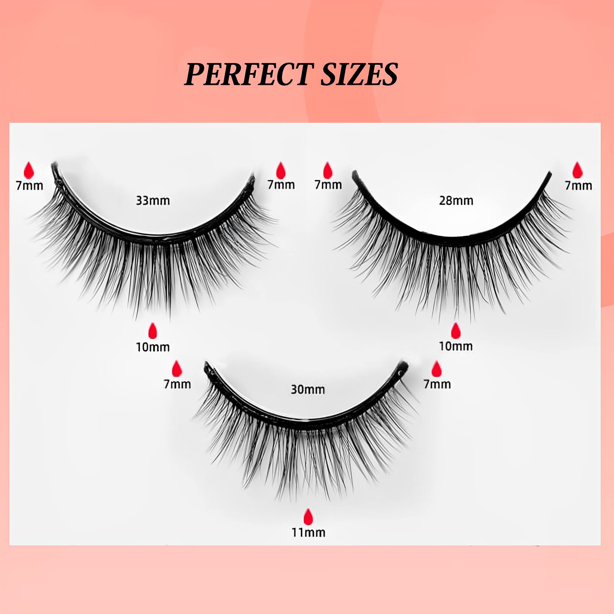 God Fairy Lahes Reusable self adhesive eyelashes 3 Pairs in 1 Pack with Mascara, False eyelashes,Natural look Easy to Apply, Waterproof false eyelashes