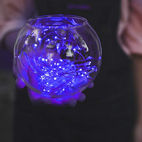 XNNATA Solar String Lights, 33Ft 100 LED Copper Wire Starry String Light, Indoor Outdoor Waterproof Solar Decoration Lights for Gardens, Home, Party Ornaments(Blue)