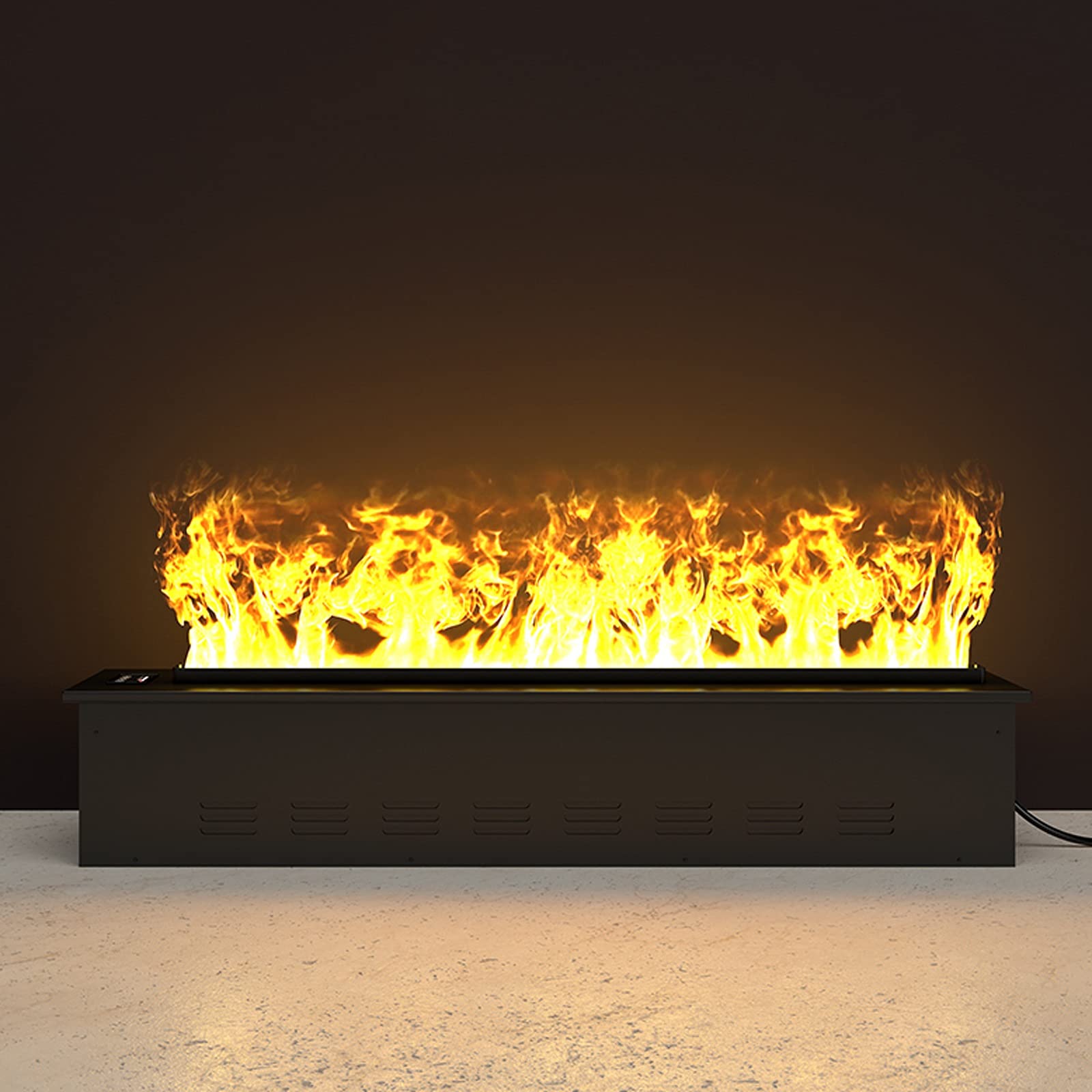 Electric Fireplace 29.5-inch Wall Mount/Wall Insert Halogen Lamp Electric Fireplace with Automatic Water Filling Function and Flame Adjustment 3D Fire Effect Fireplace Chimney