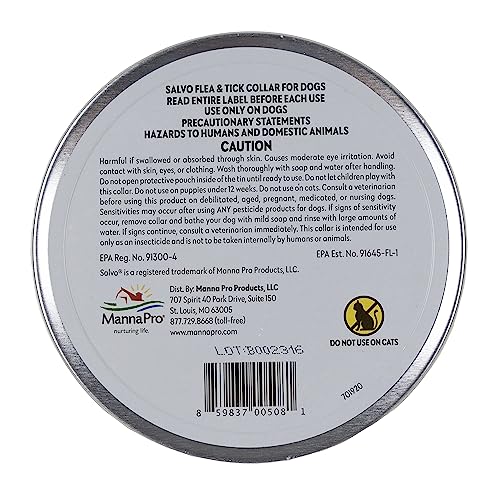 SALVO Flea and Tick Collar for Dogs - Pack of 2 for 12 Months of Protection - Flea and Tick Prevention for Dogs (Large)